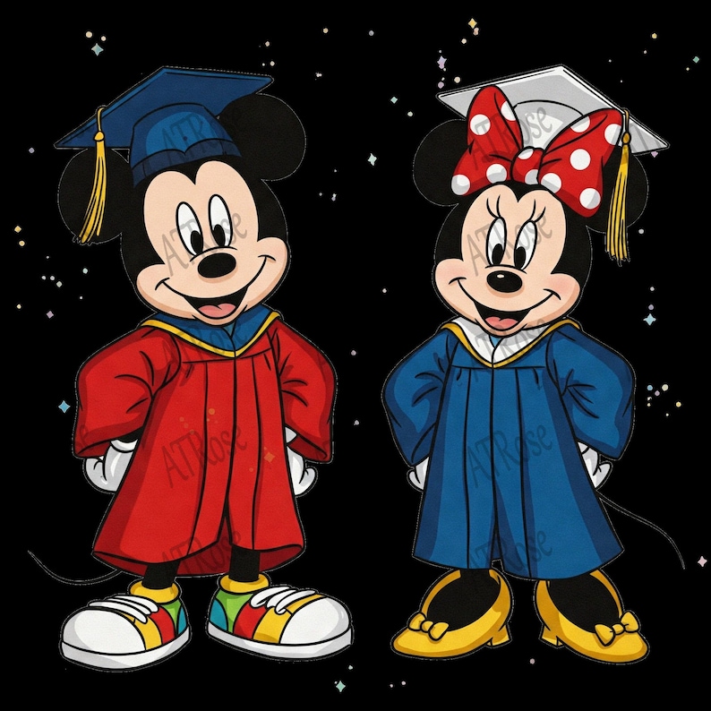 PNG - Mickey and Minnie Graduation Clipart - Cartoon Graduation ...
