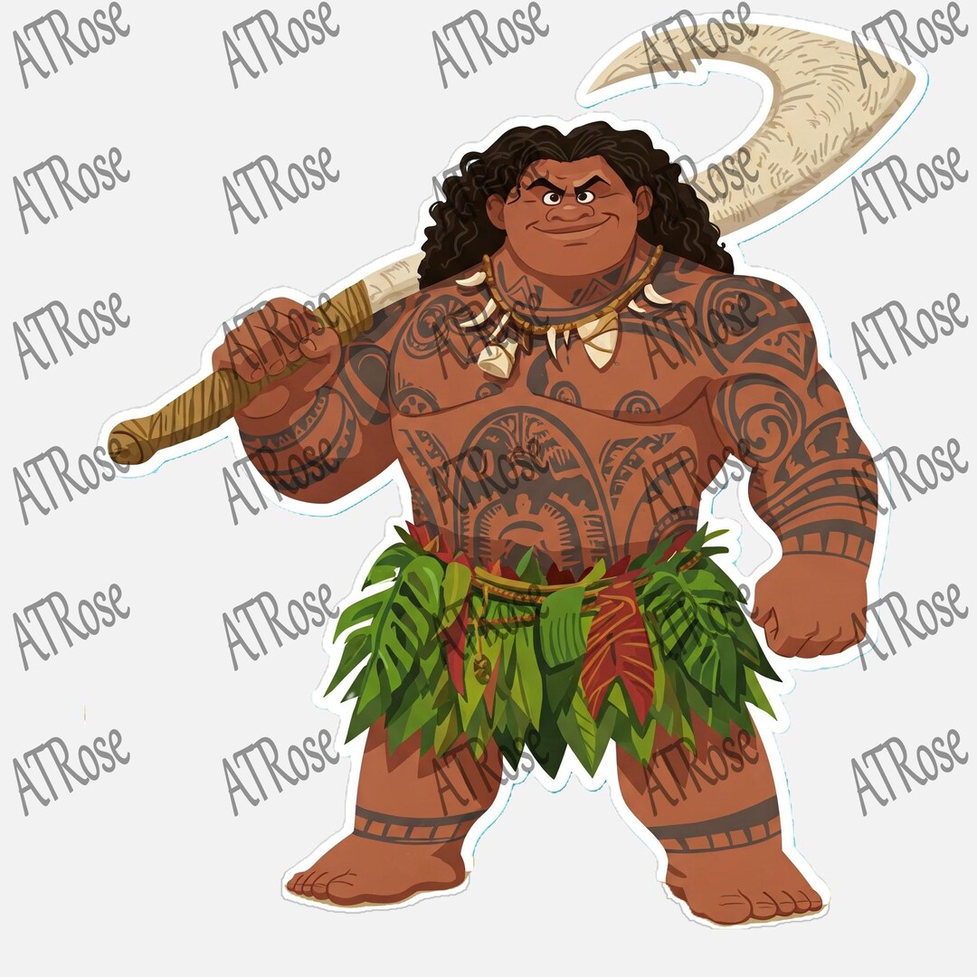 PNG - Maui Sticker From Moana - Polynesian Demigod - Digital Download ...