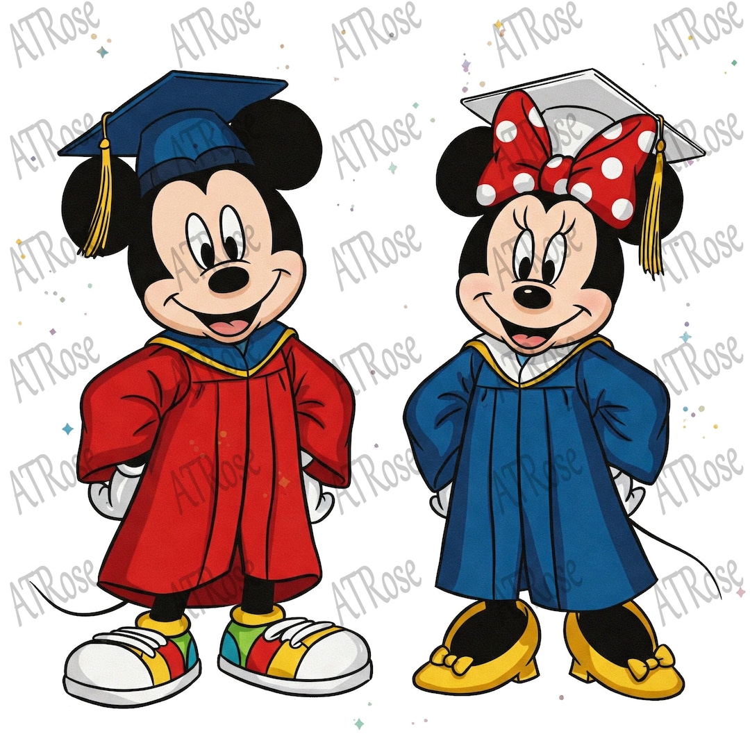 PNG - Mickey and Minnie Graduation Clipart - Cartoon Graduation ...