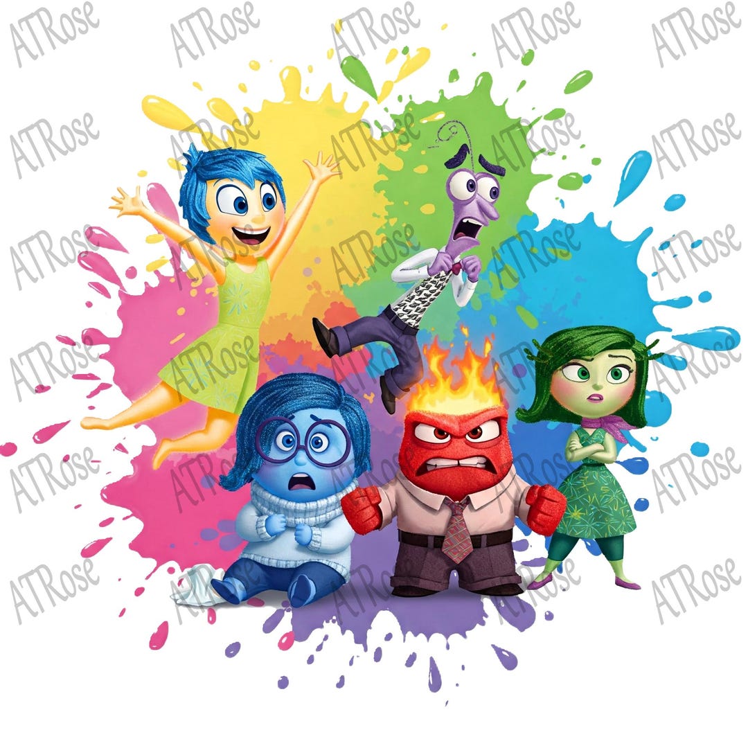 PNG - Inside Out Characters Clipart - Emotions Joy Sadness Fear Disgust ...
