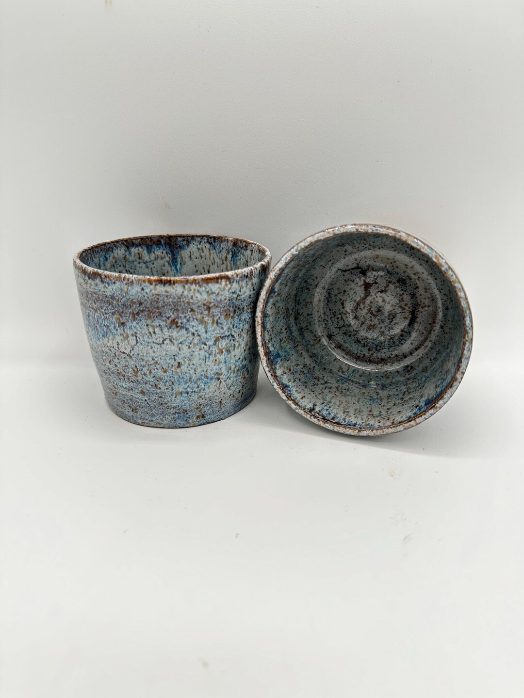 Two Small Ceramic Cups/handleless Mugs - Etsy