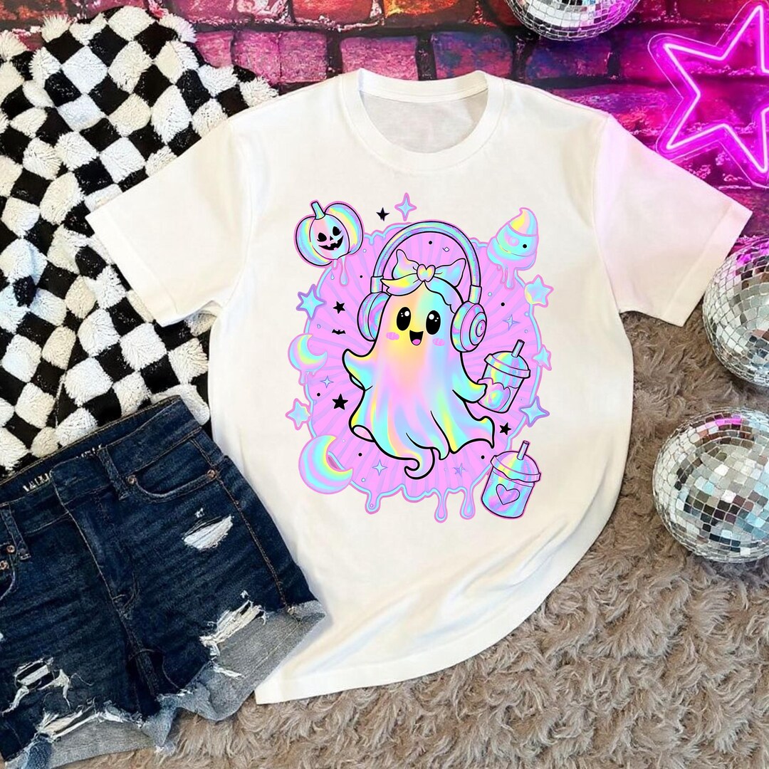 Kawaii Pastel Ghost PNG: Vaporwave Halloween Clipart (digital Download ...
