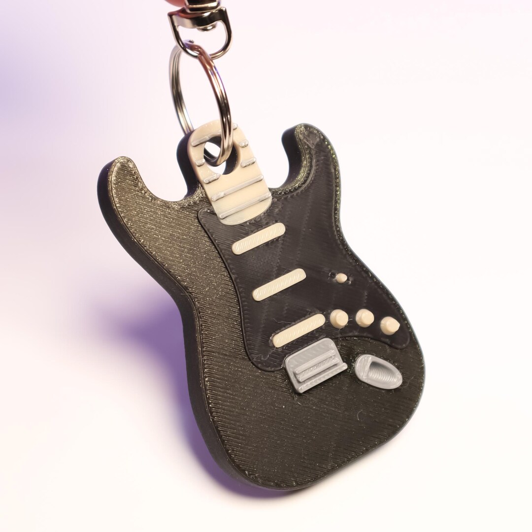 Electric Guitar Keychain - Etsy
