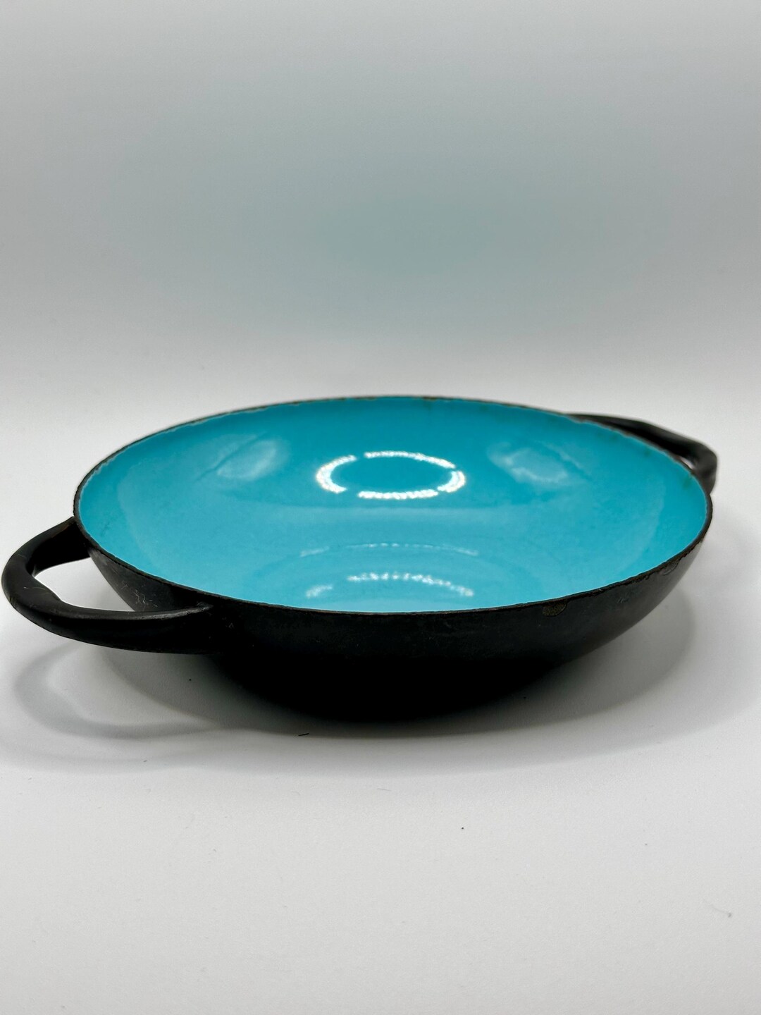 CARAVELLE Sizzling Server Blue Black Two Handled Enameled Pan - France ...