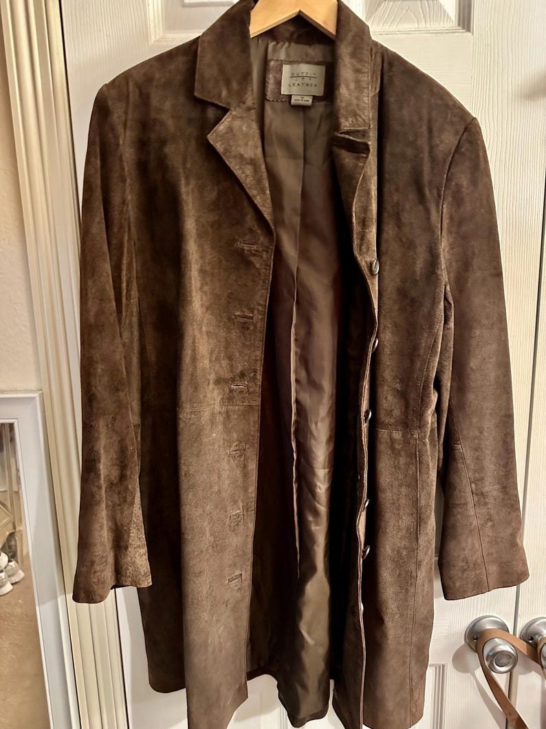 Women's Genuine Suede Leather Long Jacket From Outfit Leather Women's ...