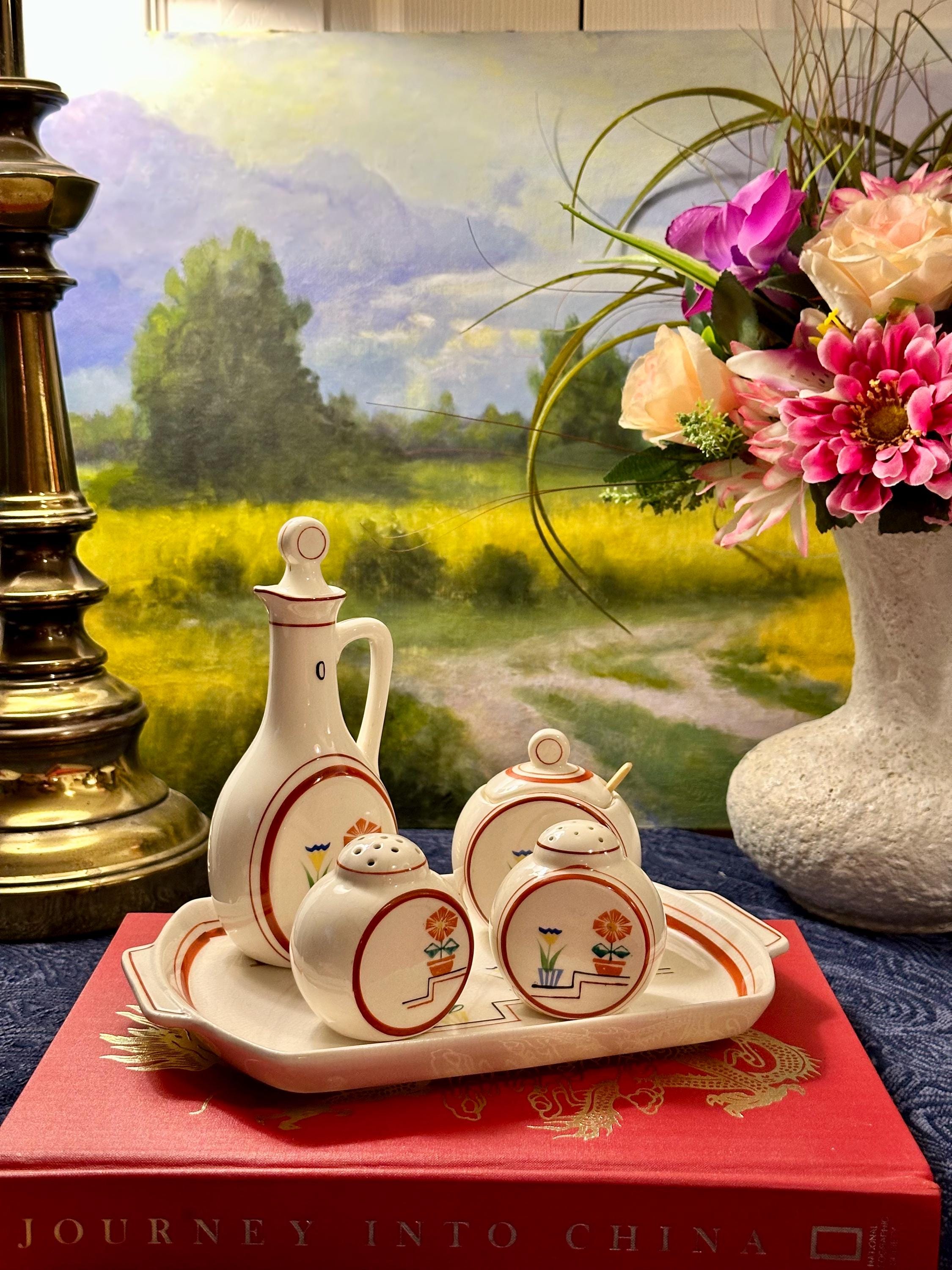 Japanese Art Deco 1930s Flower Shop Table Set With Tray - as Is - Etsy