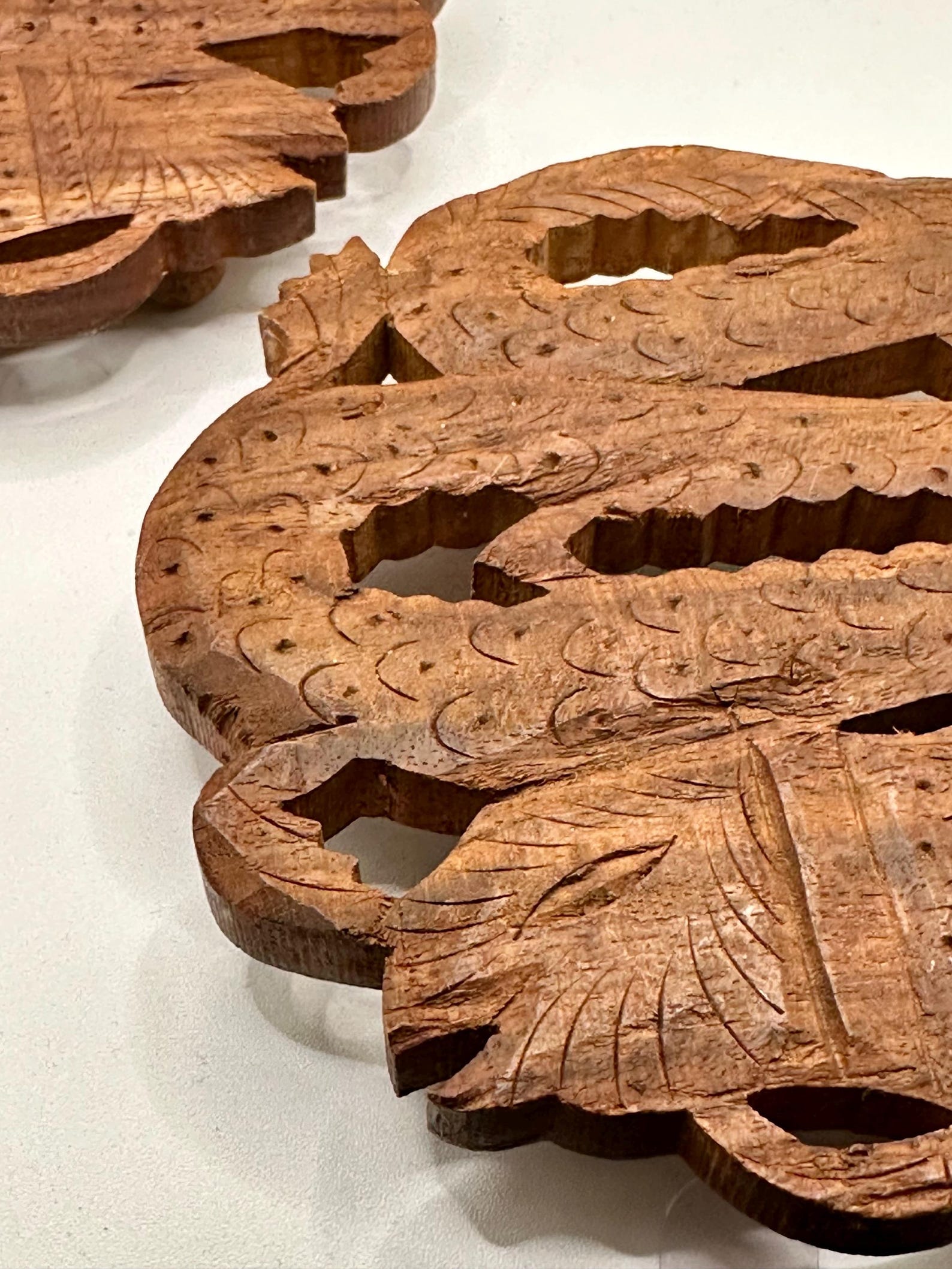 Vintage Carved Teak Wooden Fish Trivets - Made in India - Etsy