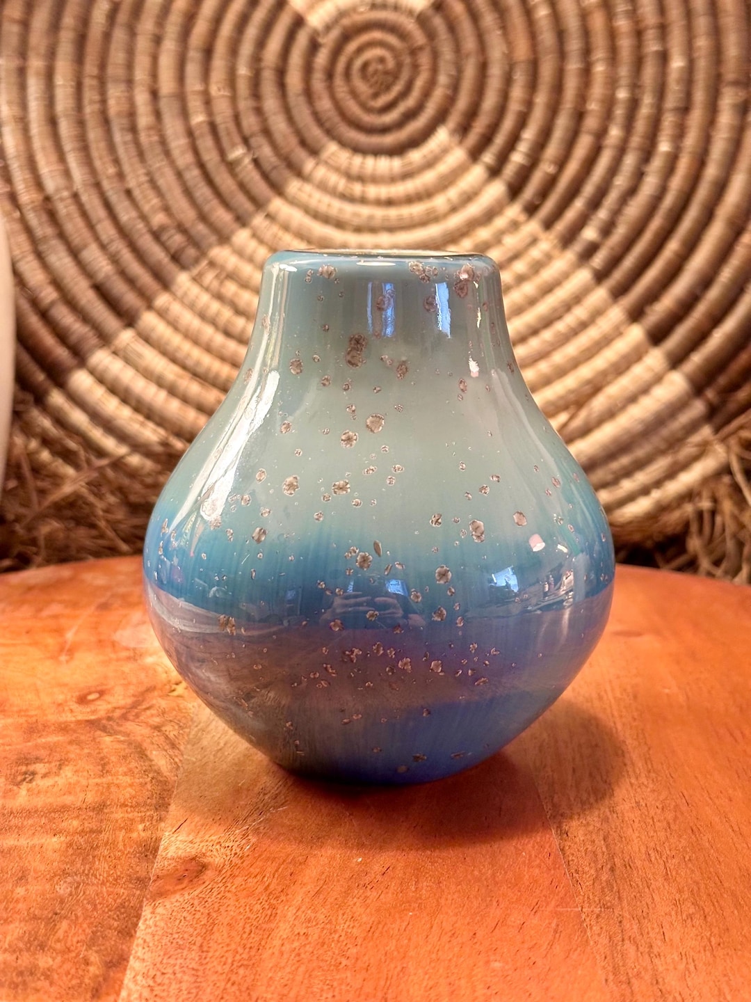 Fantastic Blue Reactive Glaze Stoneware Small Bud Vase - 5” Tall - Etsy