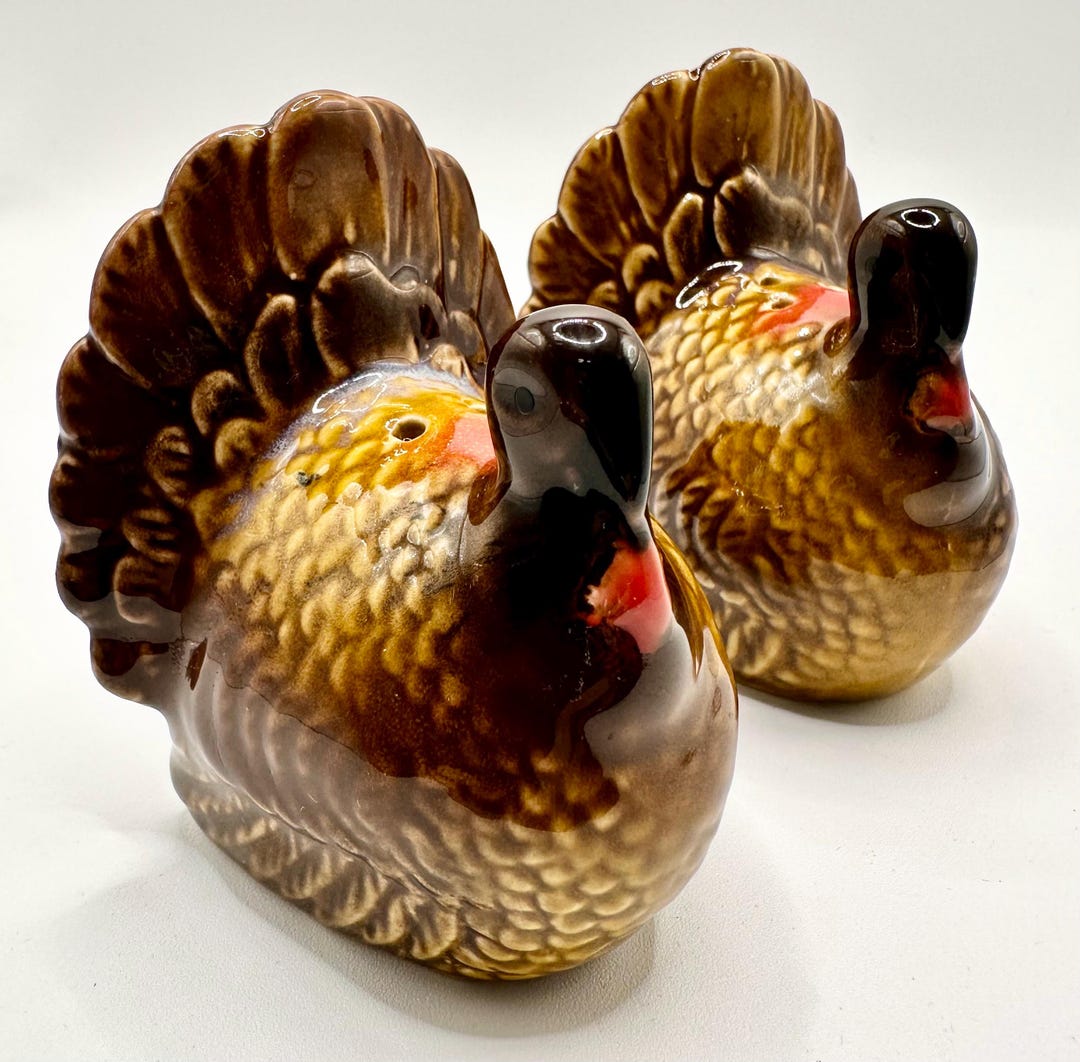Vintage Ceramic Turkey Salt and Pepper Shakers - Etsy