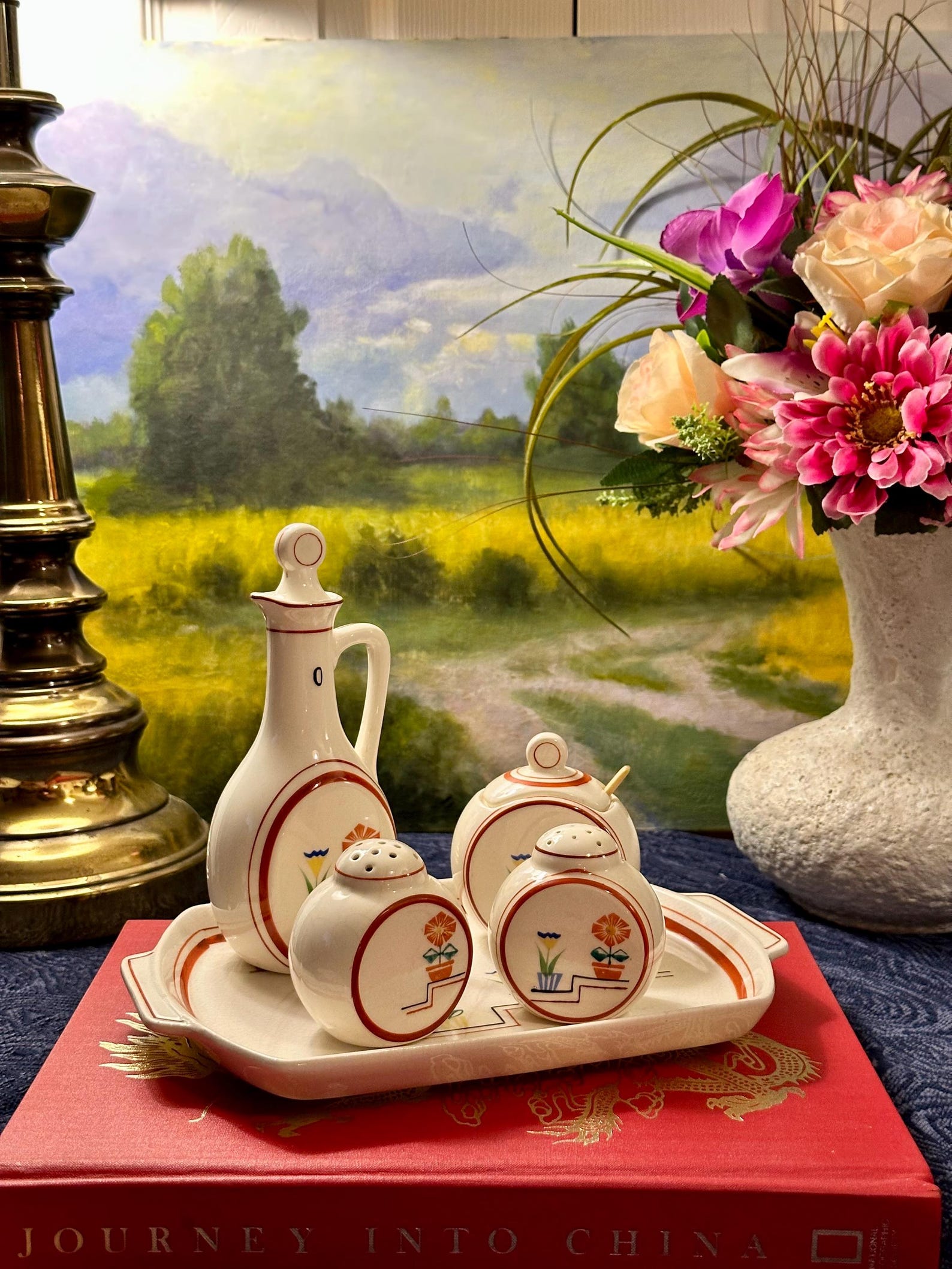 Japanese Art Deco 1930s Flower Shop Table Set With Tray - as Is - Etsy