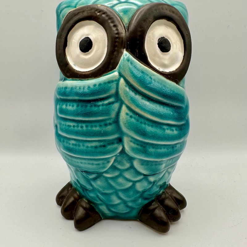 Ceramic Owl Statue Vintage - Etsy