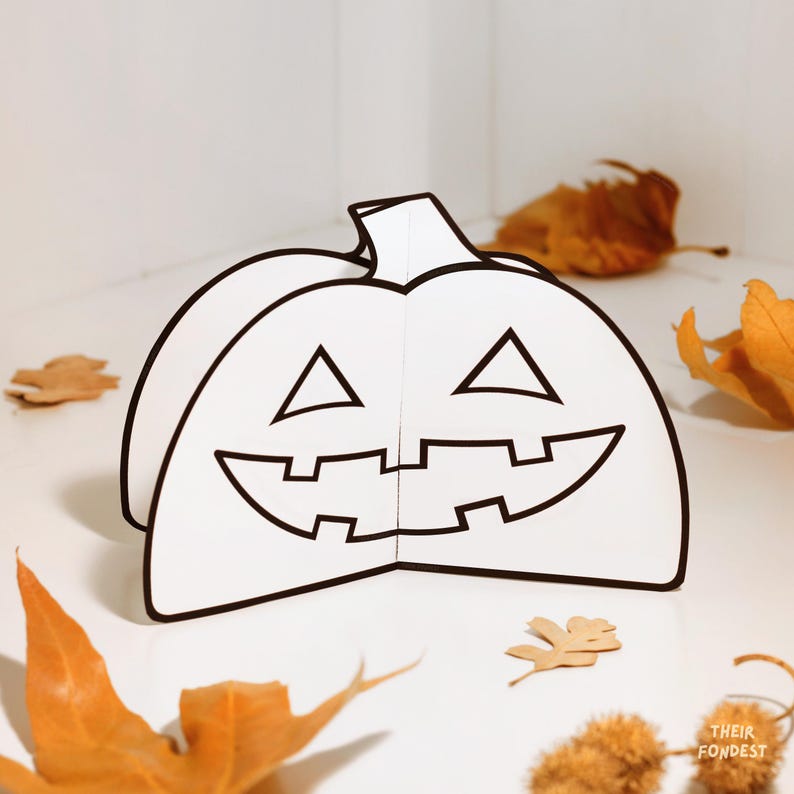Printable Fall Pumpkin Craft Fall Crafts for Kids, Fall Coloring Page ...