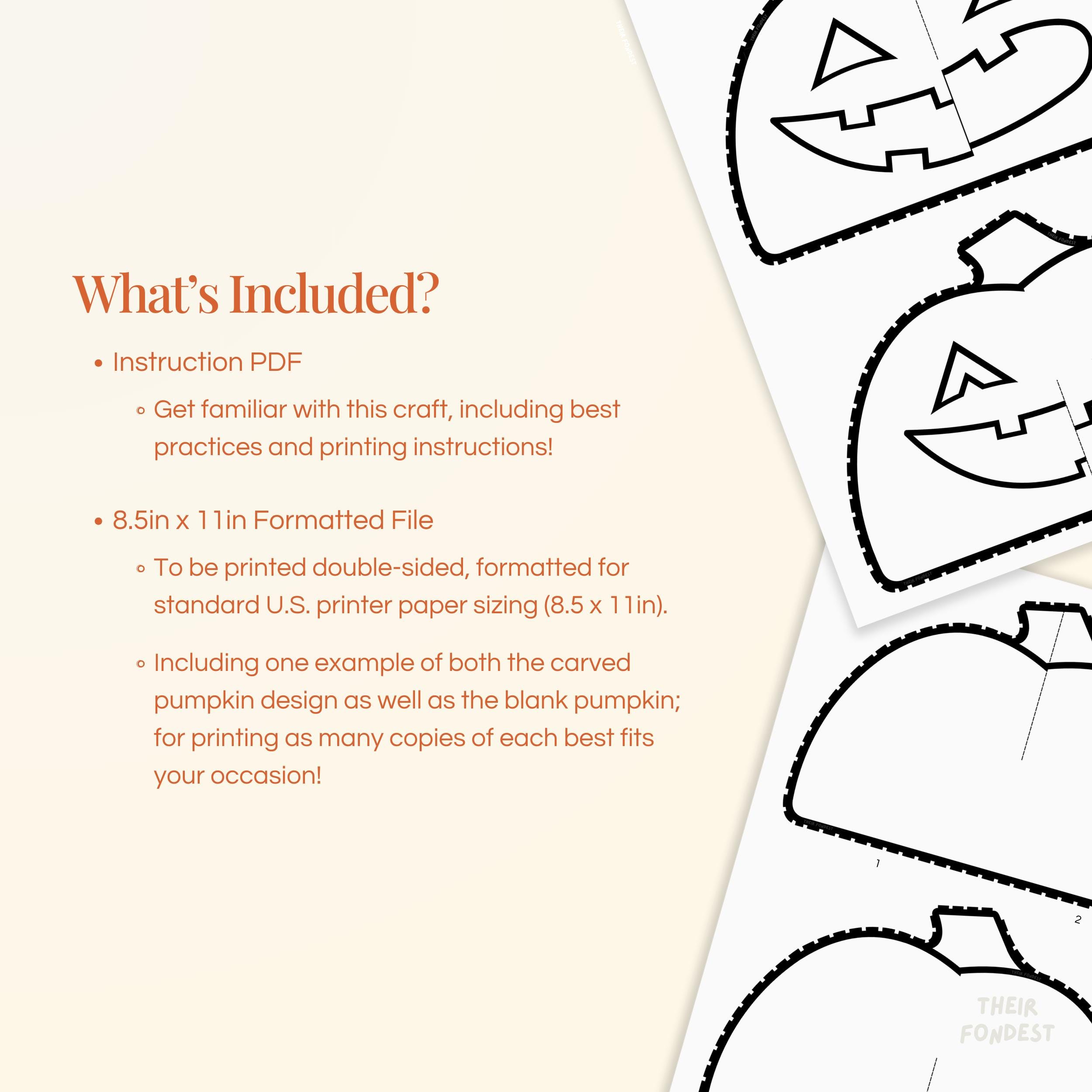 Printable Fall Pumpkin Craft Fall Crafts for Kids, Fall Coloring Page ...