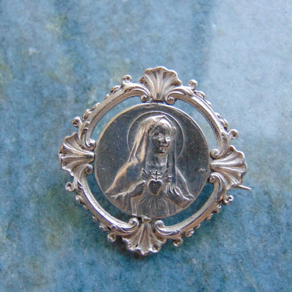 Virgin Mary Pin - Etsy