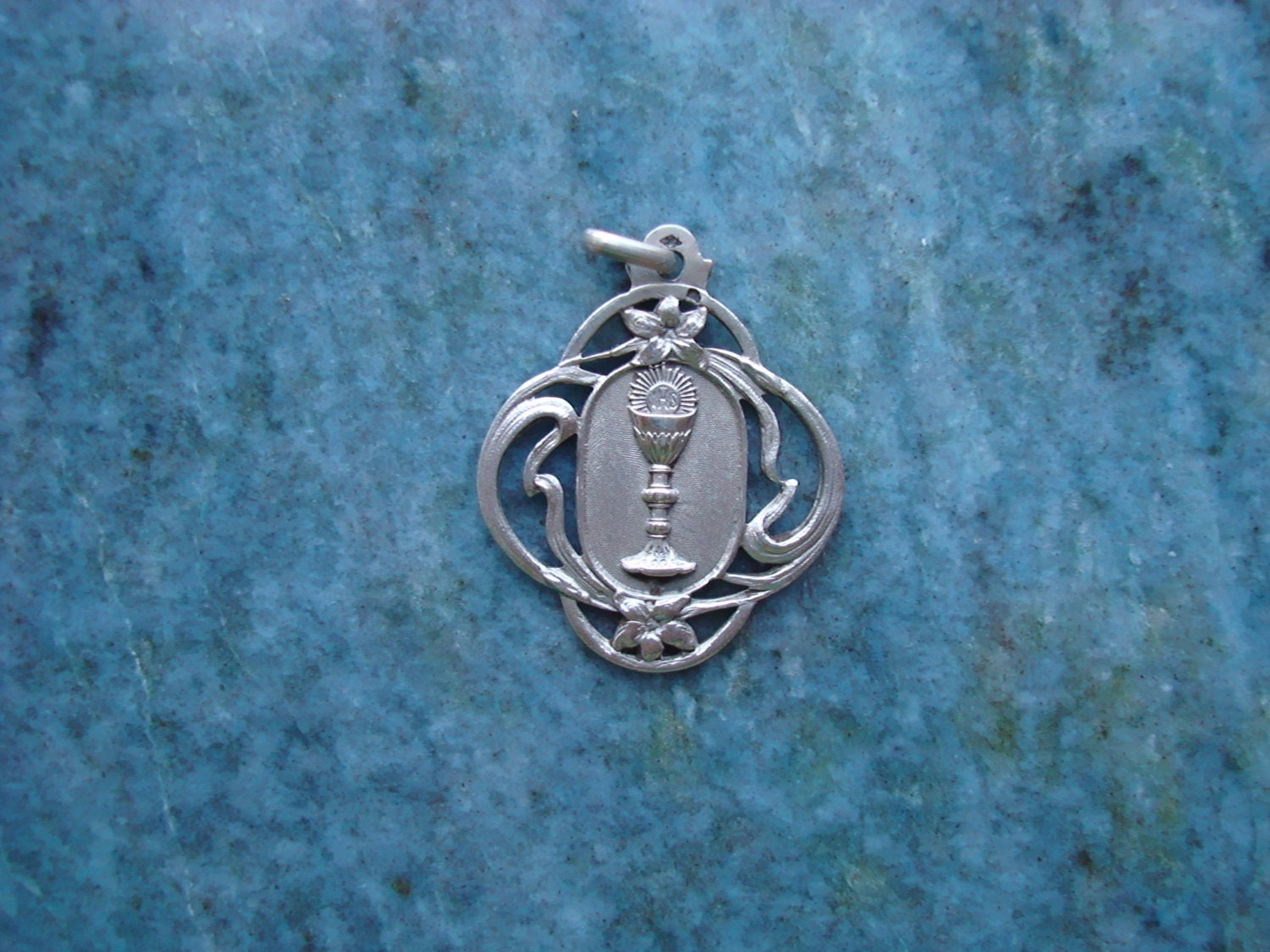 Art Nouveau French Antique Sterling Silver Eucharist Communion Bread ...