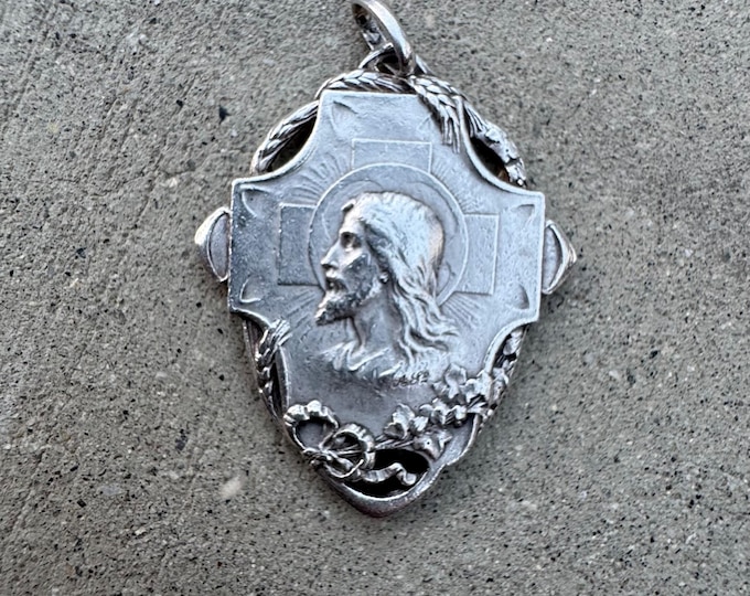 Large Antique Heavy French Vintage Sterling Silver SIGNED Profile of ...