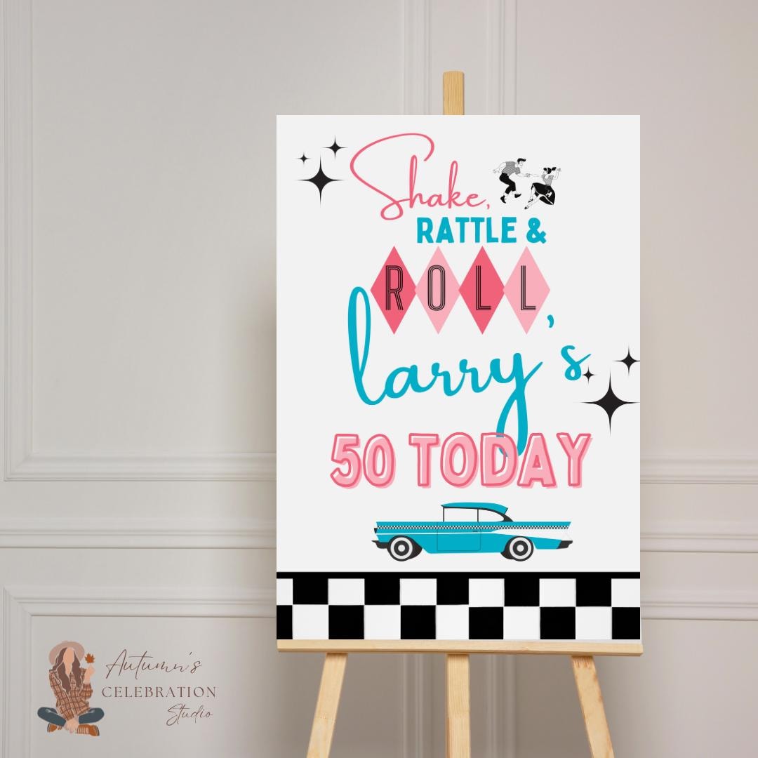 Shake Rattle & Roll, Fifties Birthday Party, Themed Party, Sock Hop ...
