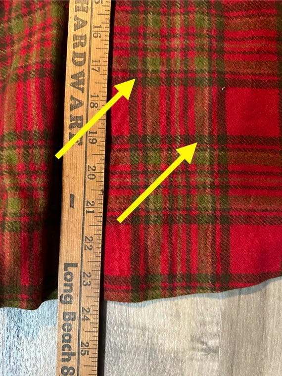 Rare Vintage 50s/60s Pendleton Wool Red Plaid Full Ci… - Gem