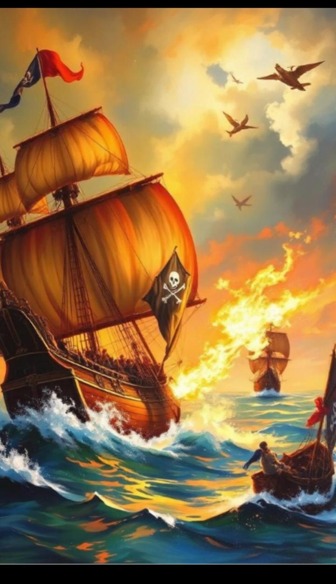 Pirate’s Fury – Pirate Ship Battle Digital Wall Art Printable - Etsy