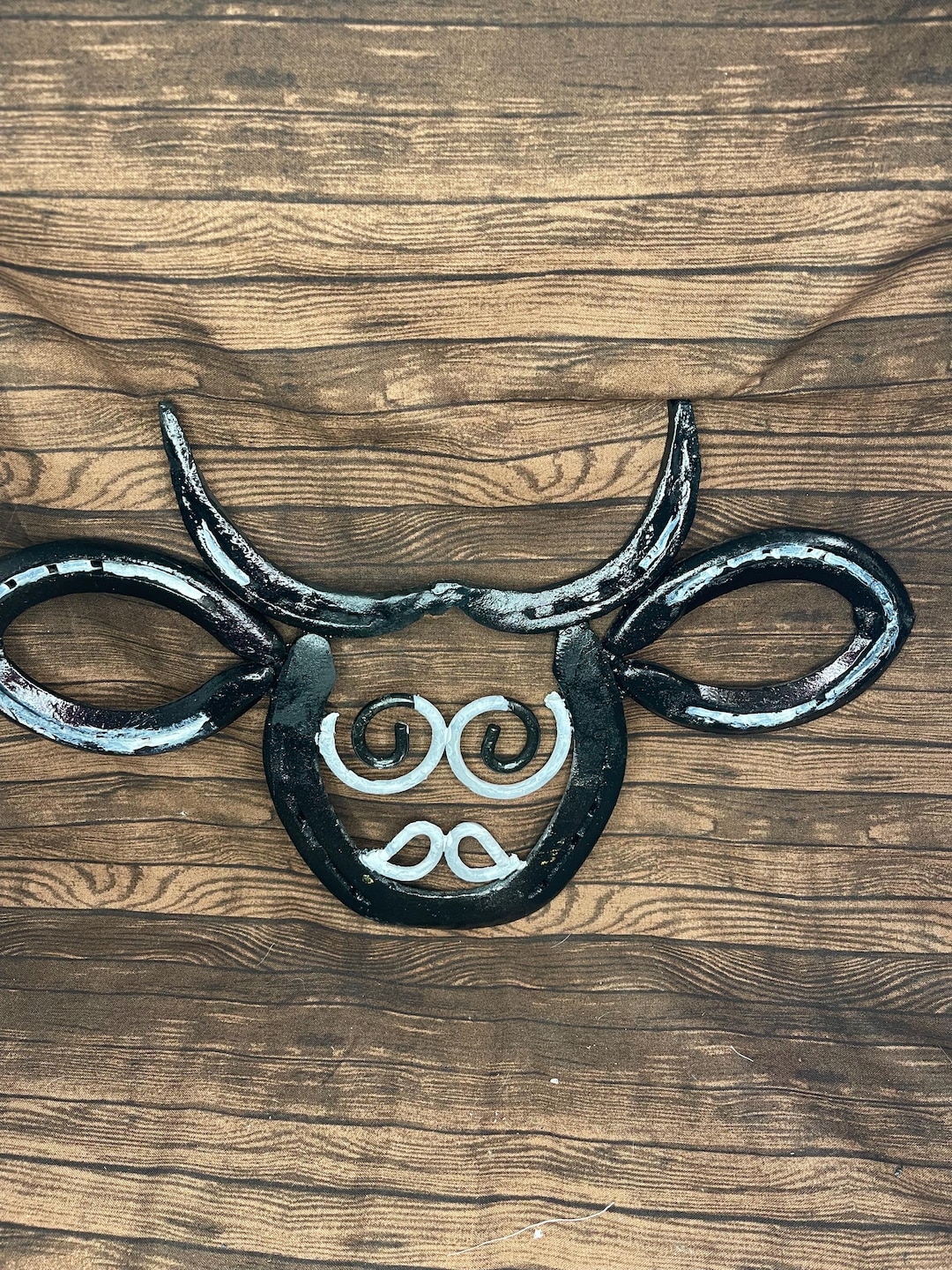 Cute Horseshoe Cow Wall Art - Etsy