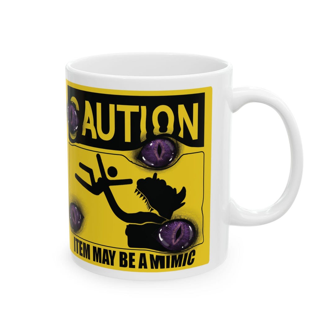 D&D Themed Ceramic Mug: Mimic 11oz - Etsy