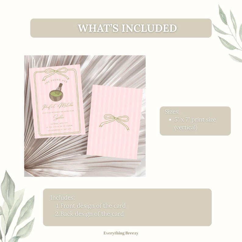 She Found Her Perfect Matcha Bridal Shower Invite Matcha Themed ...