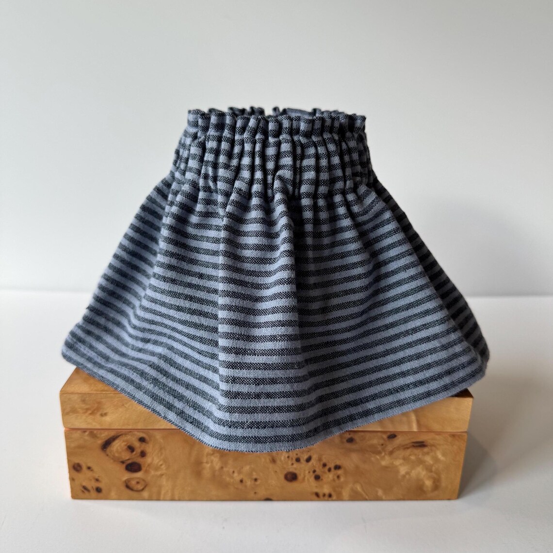 6" Clip Lampshade - Blue Denim Horizontal Stripe - Etsy
