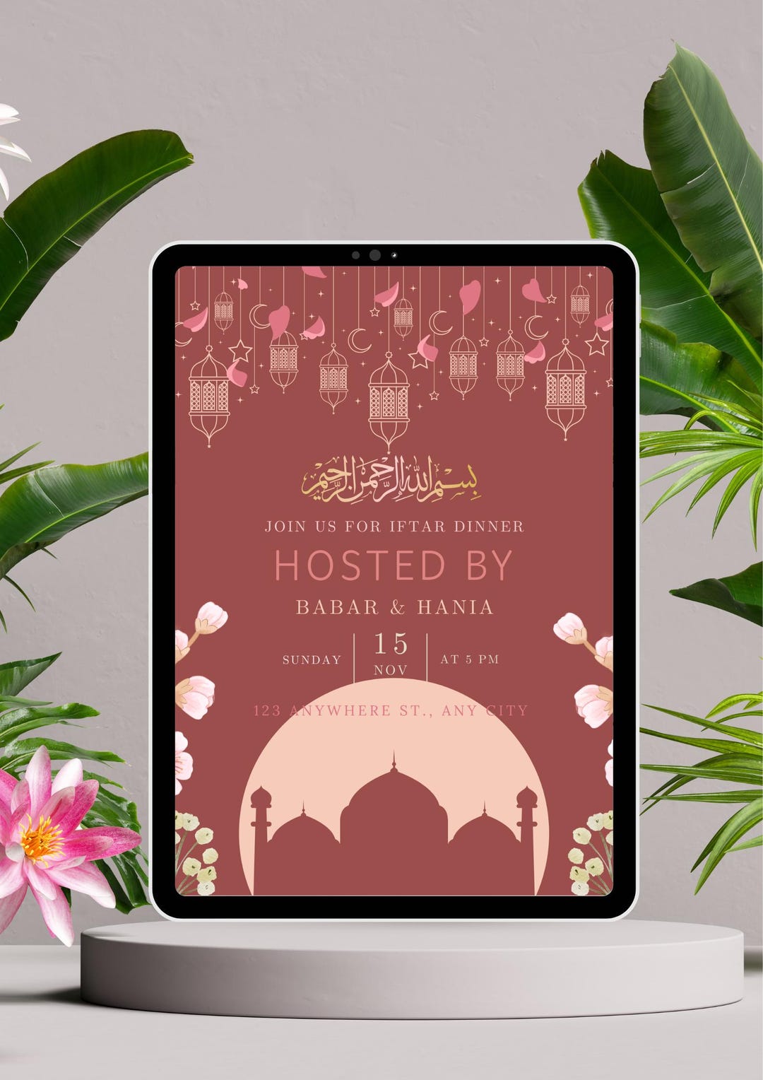 Iftaar Greeting Card. Ramadan Iftar Card. Iftar Dinner Invite. Canva ...