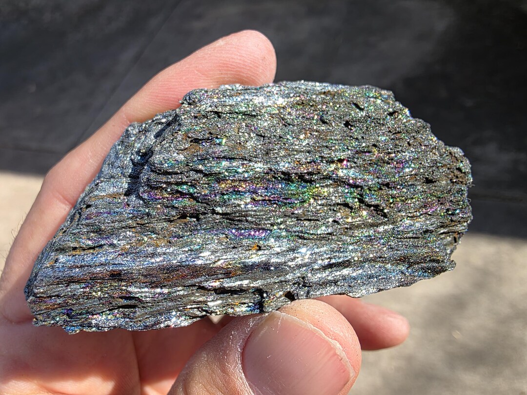 Rare Rainbow Hematite, Rock Currier Find, Andrade Mine Brazil - Etsy