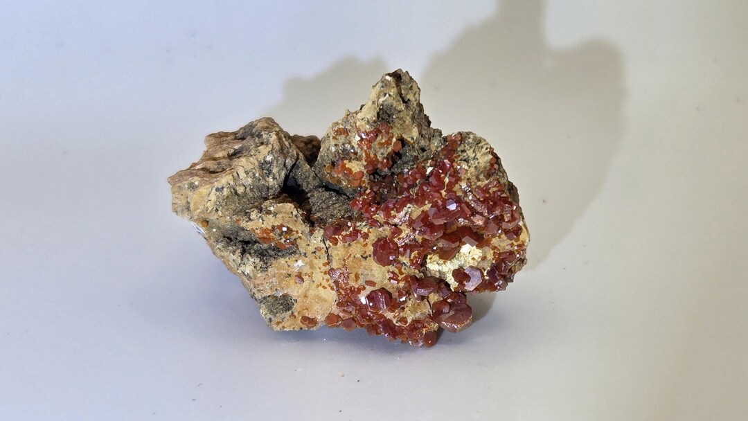 Moroccan Vanadinite Specimen: Red-orange Hexagonal Crystals - Etsy