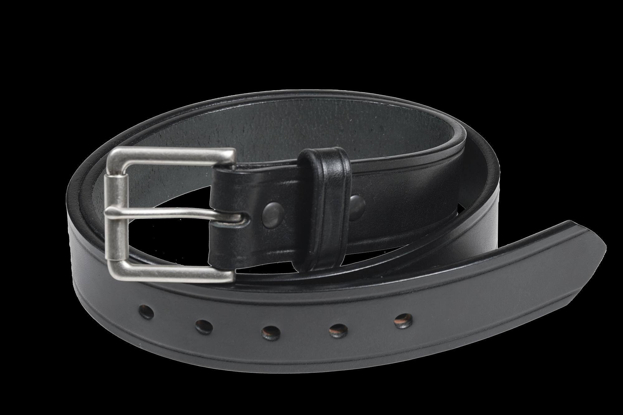Men's Heavy Duty Leather Work Belt No Crack USA Handcrafted Full Grain ...