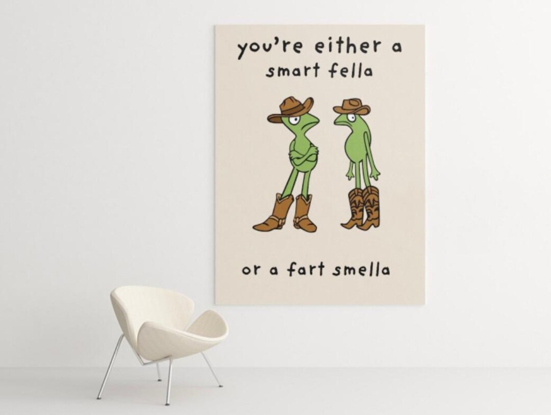 Smart Fella Instant Digital Download Funny Wall Art Frog Meme Print - Etsy