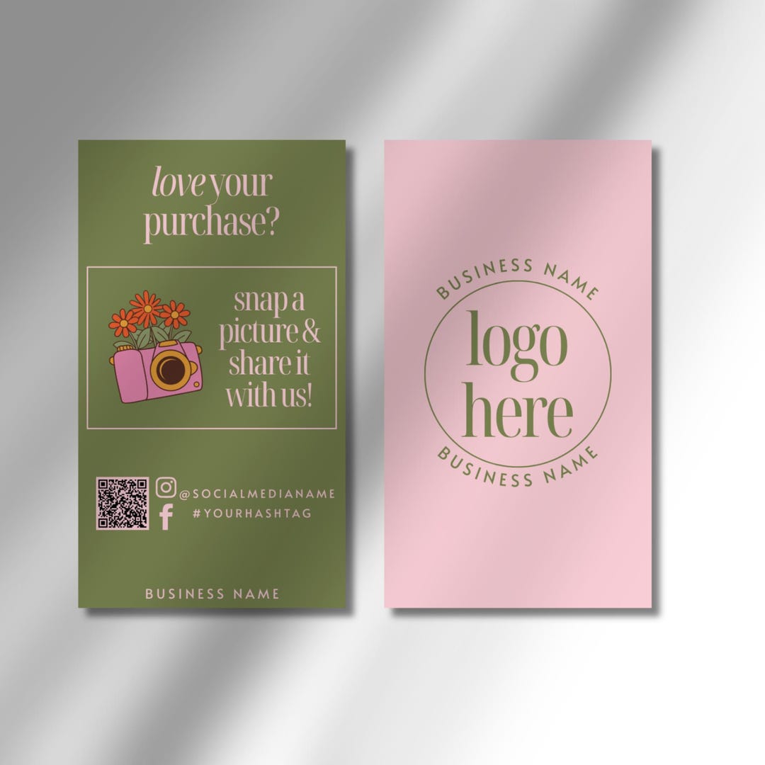 Custom Snap & Share Review Template | Canva Digital Download | Pink and ...