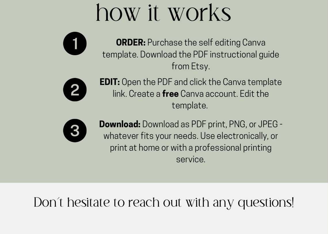 Editable Crotchet Care Card Template | Instant Digital Download ...