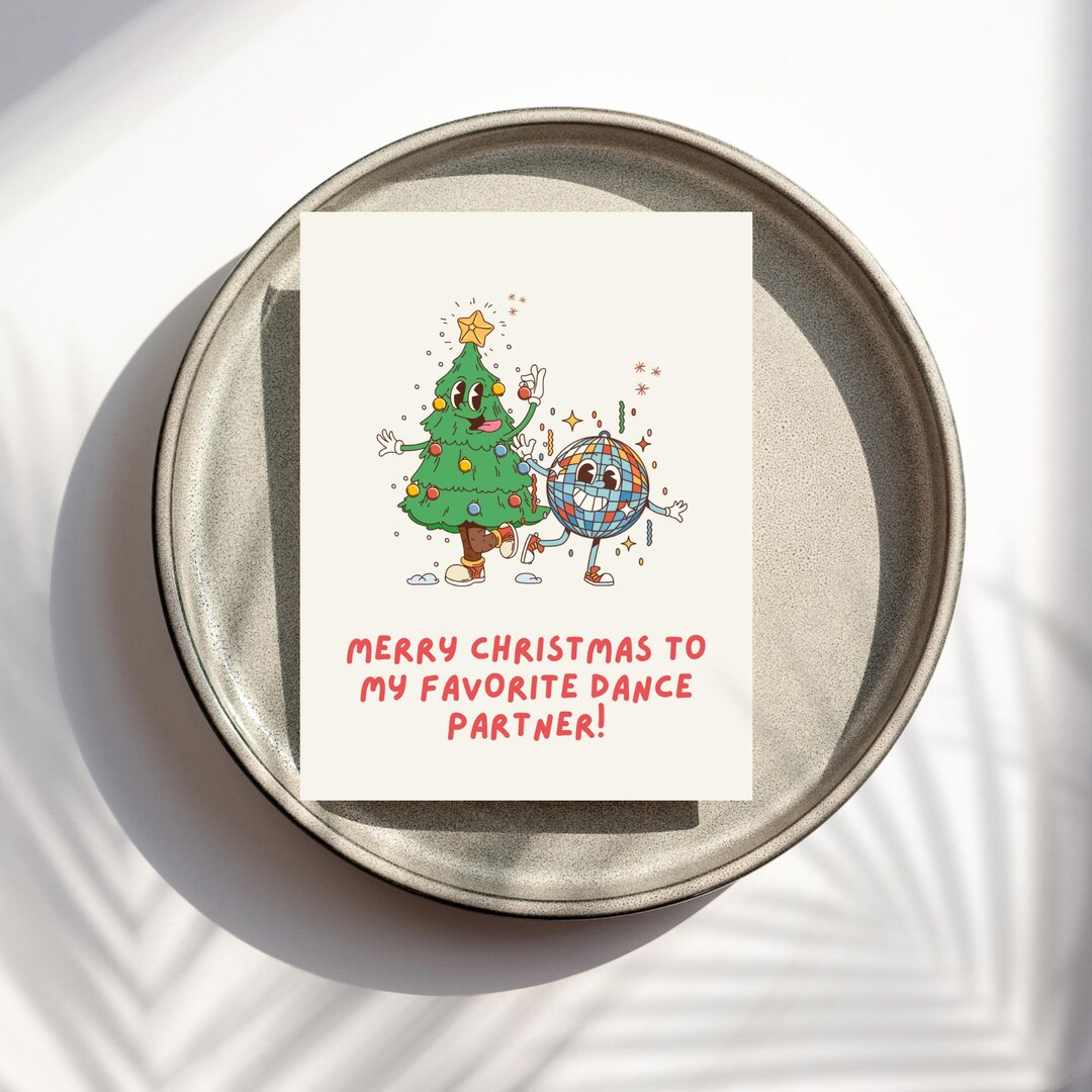 Disco Christmas Card, Dancing Greeting Card, Playful Holiday Card - Etsy
