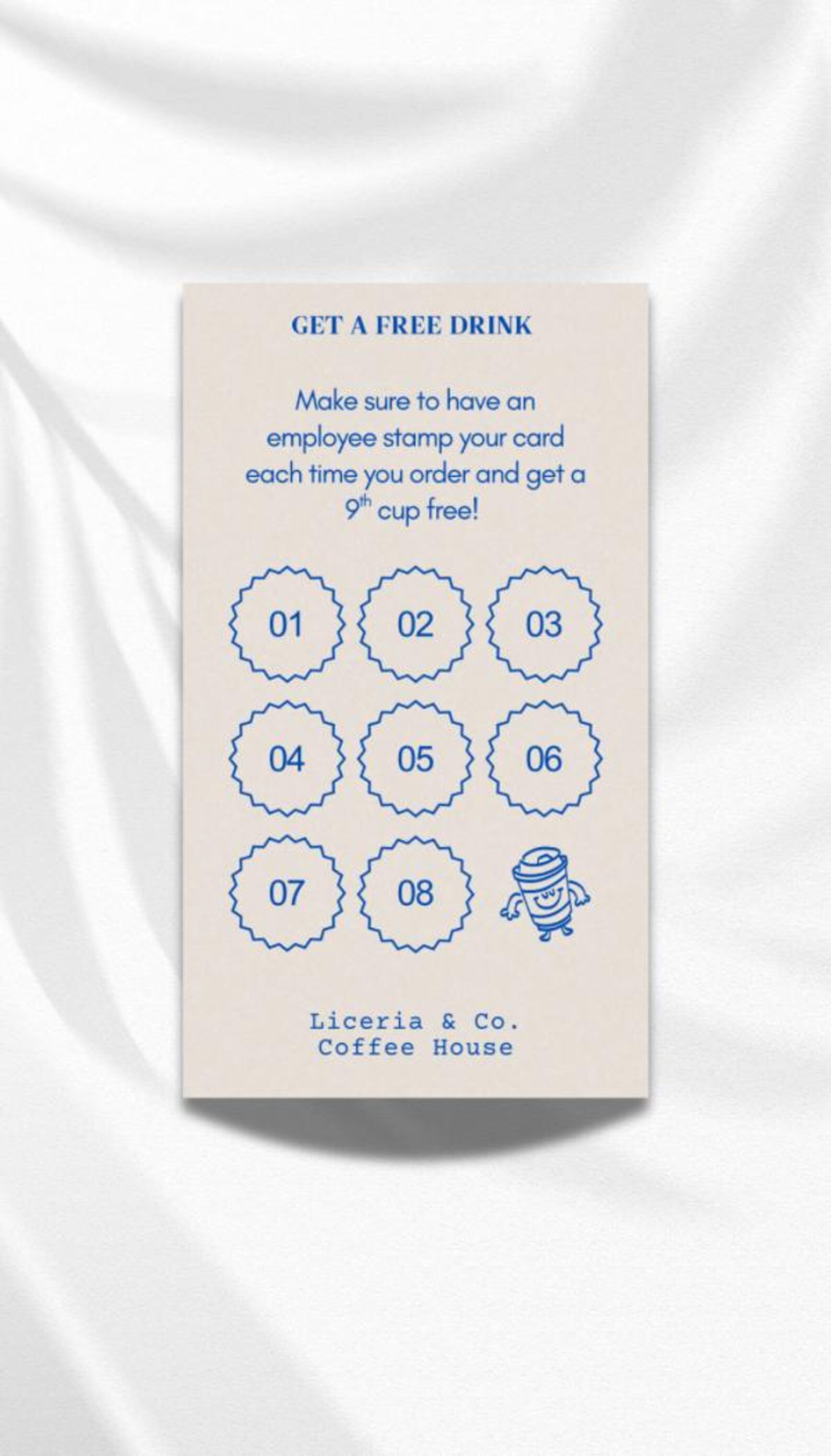 Coffee Shop Rewards Card: Editable Loyalty Template (digital Download ...
