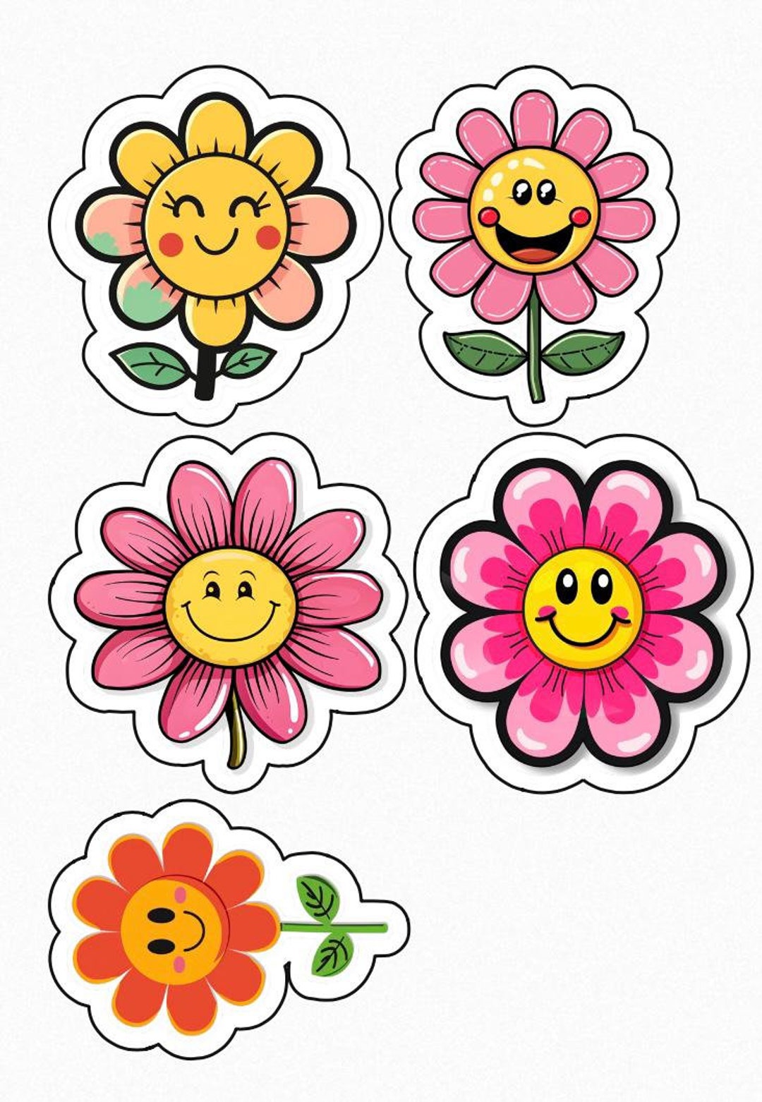 Holographic Smiley Flower Sticker Grab Bag | Vinyl Sticker | Laptop ...