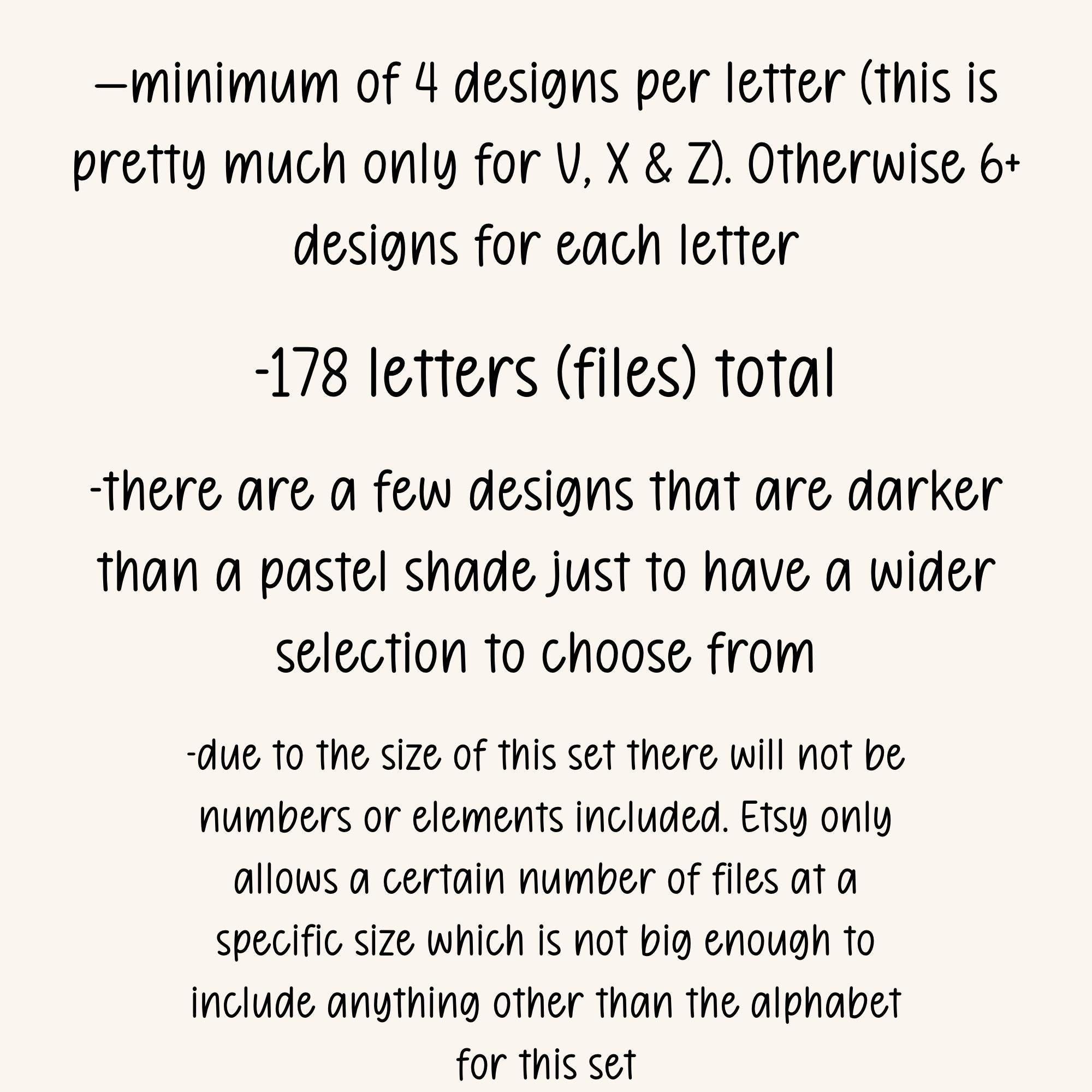 Retro Pastel Alphabet Set: PNG, SVG Letters for Sublimation, Clipart, T ...