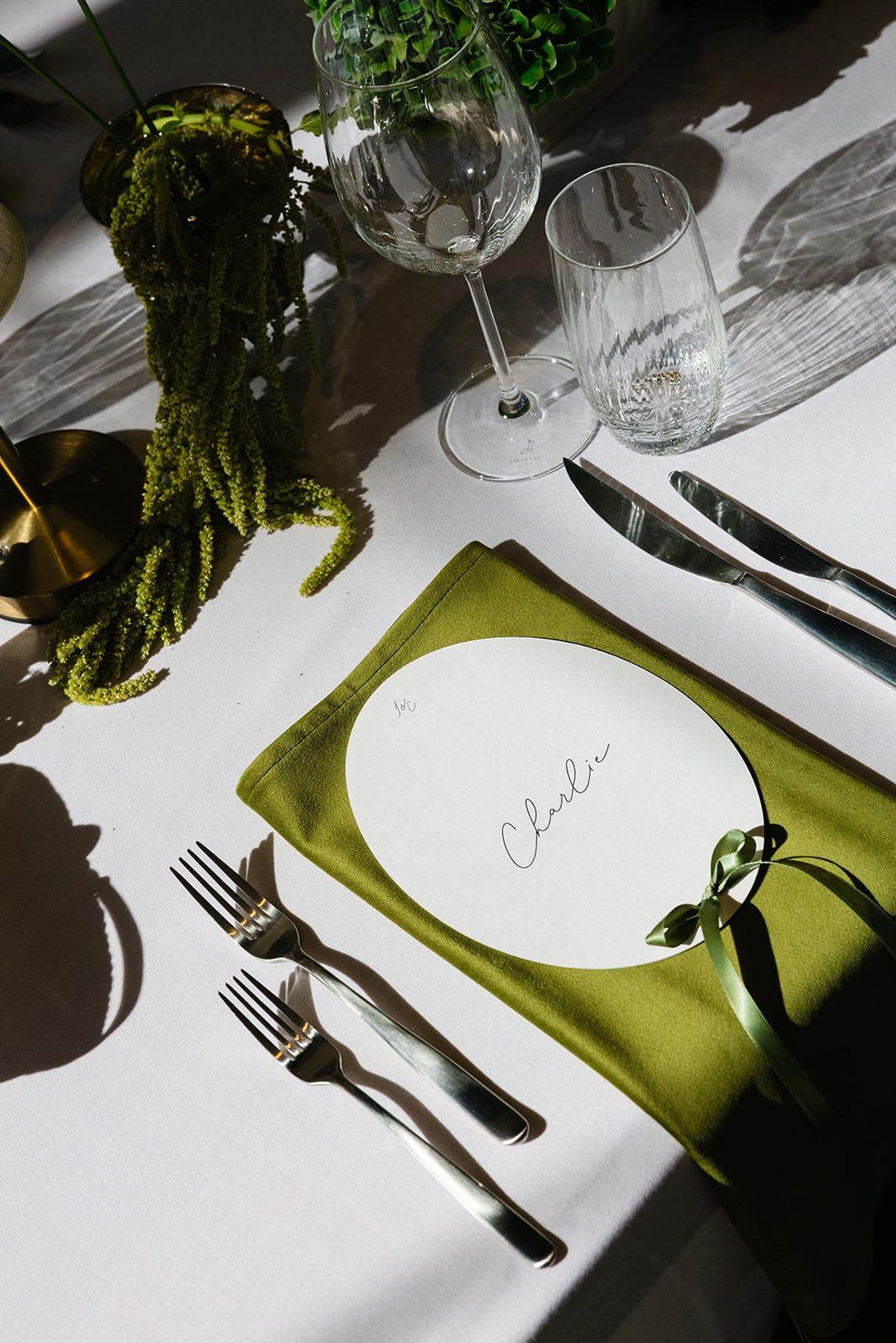 Oval Menus & Bows - Etsy