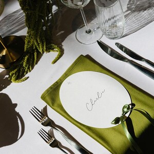 Oval Menus & Bows - Etsy