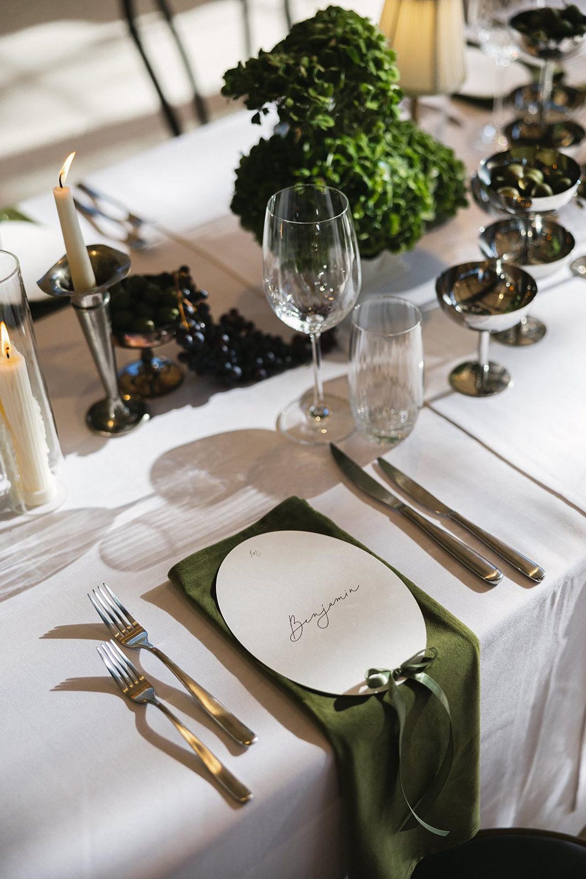 Oval Menus & Bows - Etsy