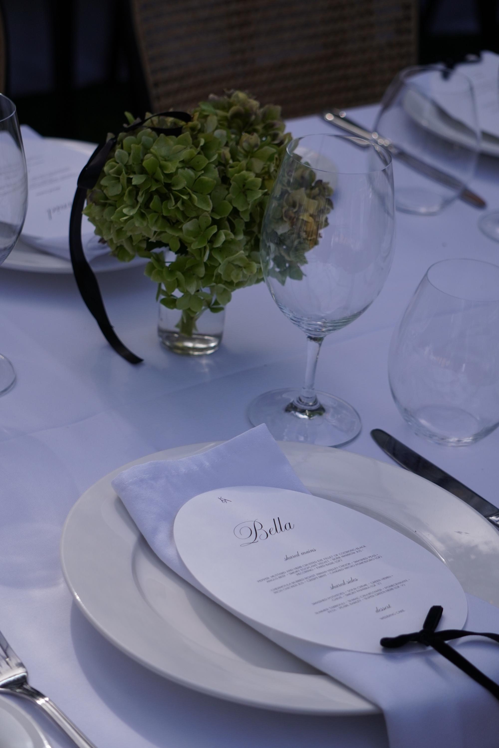 Oval Menus & Velvet Bows - Etsy