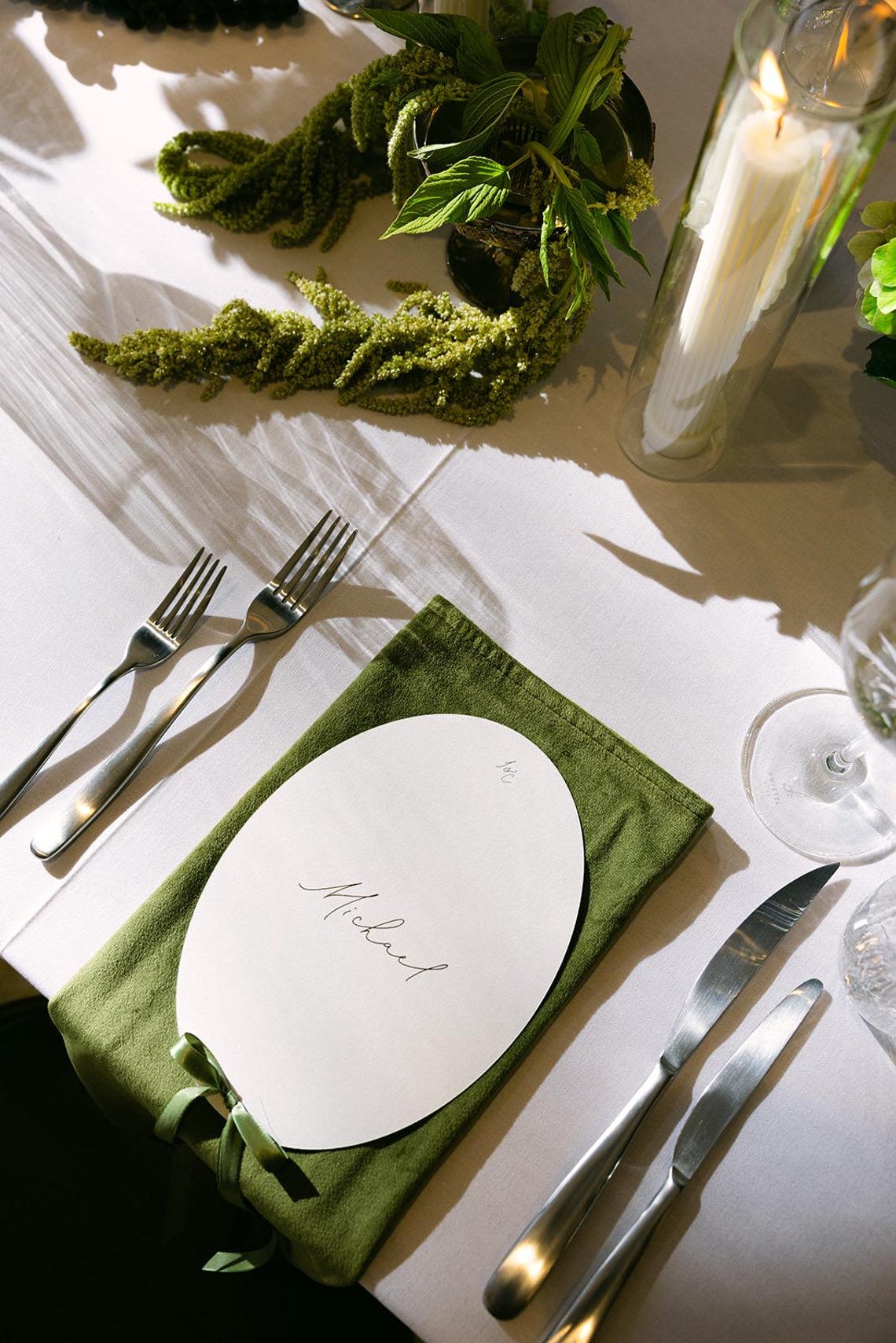 Oval Menus & Bows - Etsy