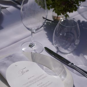 Oval Menus & Velvet Bows - Etsy