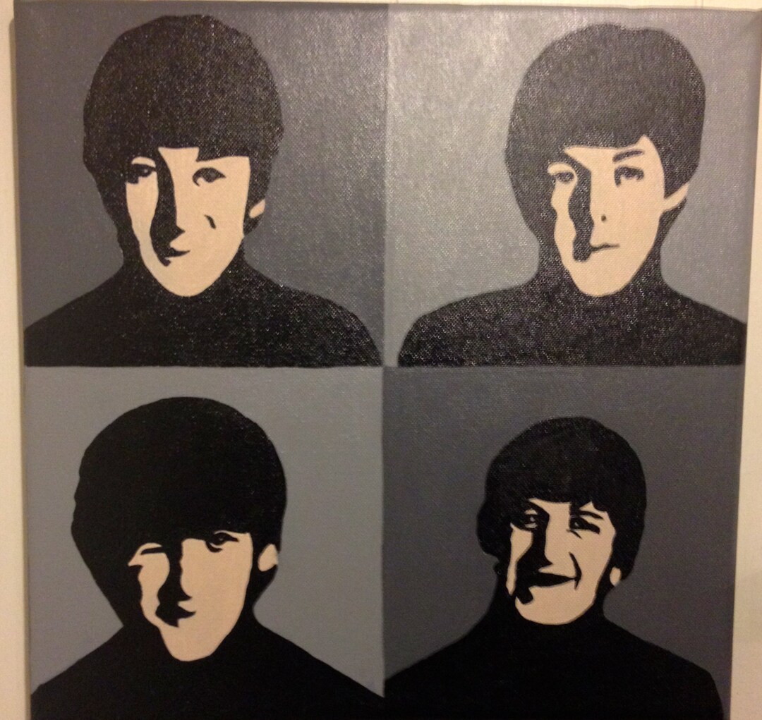 Portrait of the Beatles. Original Painting - Etsy