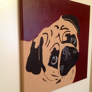 Pug Painting Done in Acrylic - Etsy