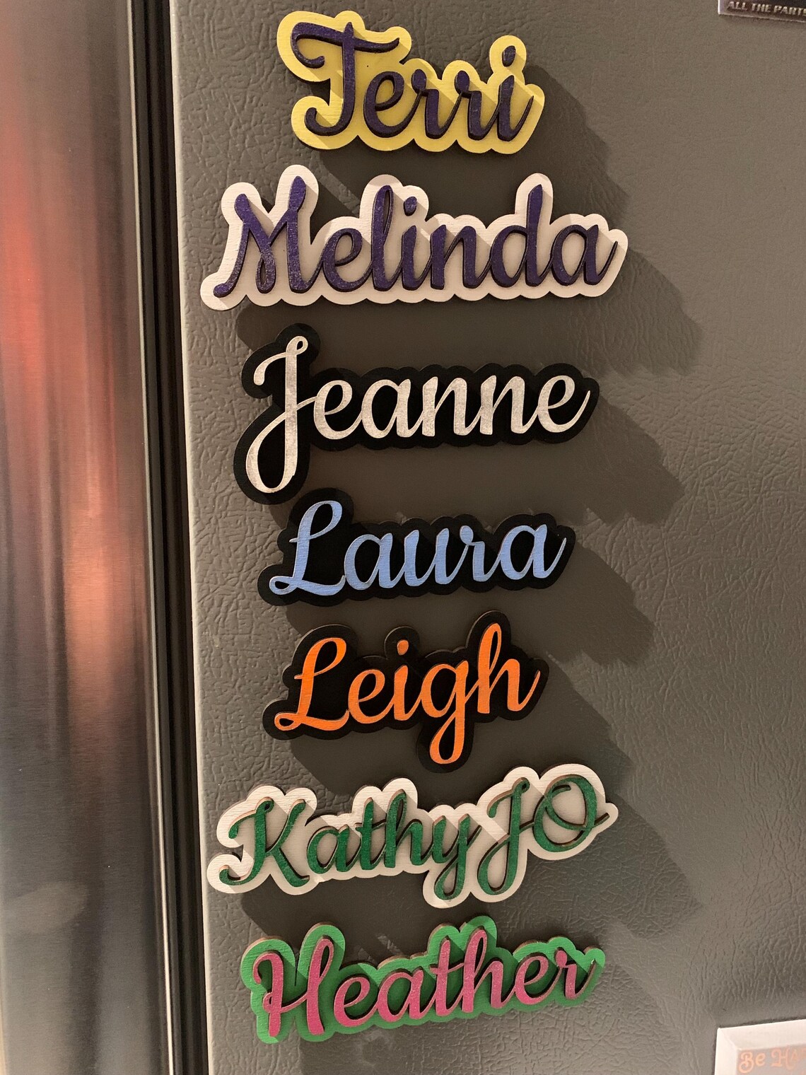 Personalized Fridge Magent | Fridge Decor | Colorful Magnets | Name Tag ...
