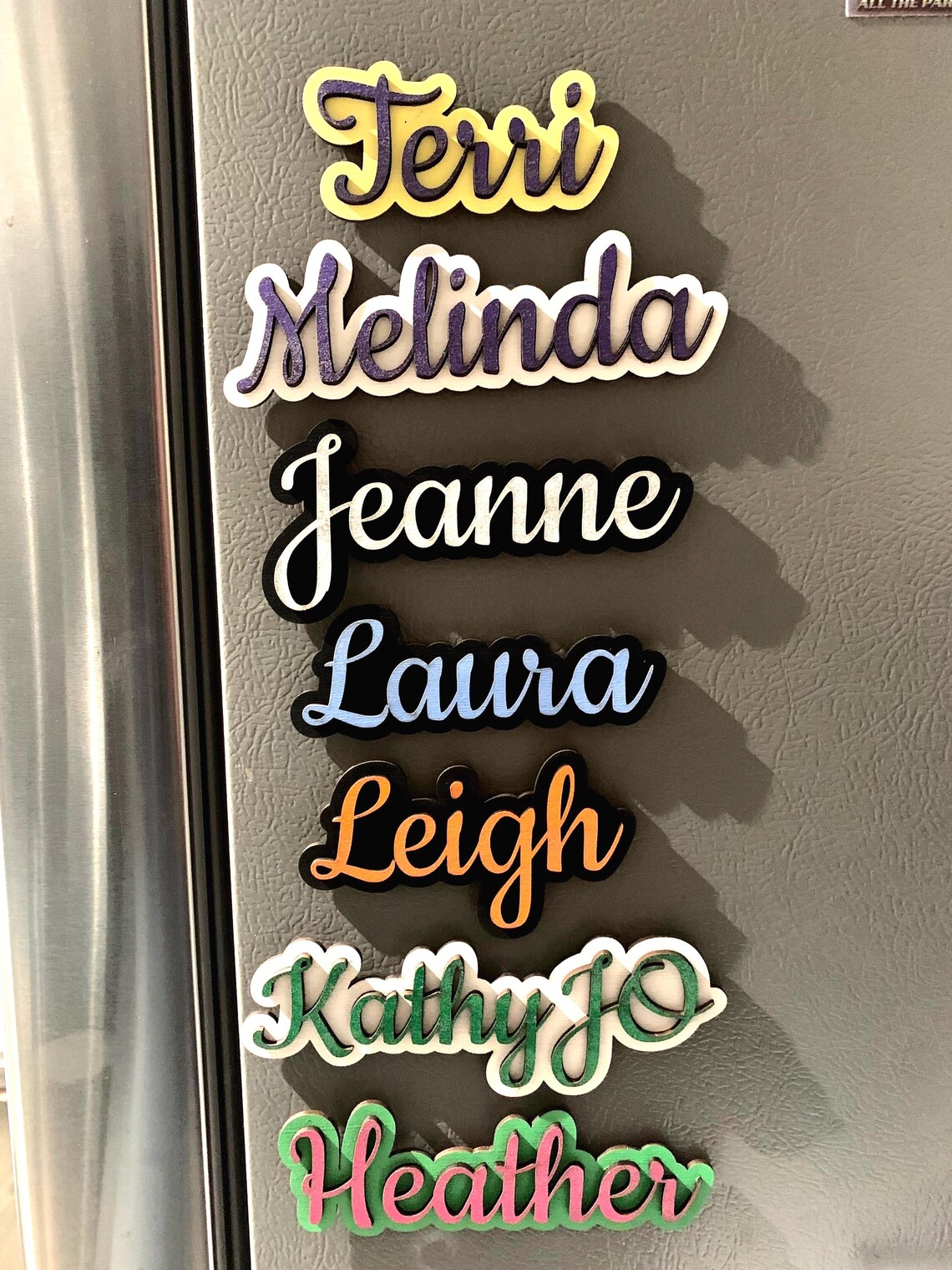 Personalized Fridge Magent | Fridge Decor | Colorful Magnets | Name Tag ...