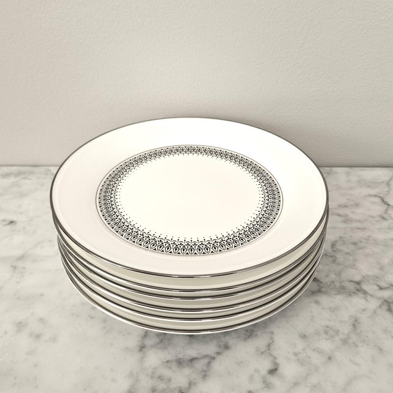 Black and White Geometric Dinnerware - Etsy