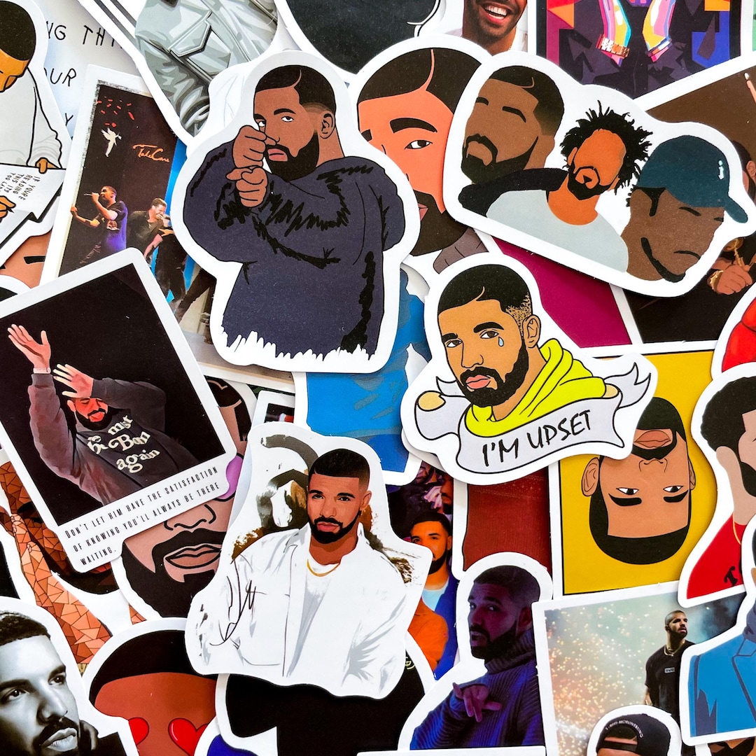 100 Random Rap Legend Drak Stickers, Hip-hop Aesthetic Stickers for Rap ...